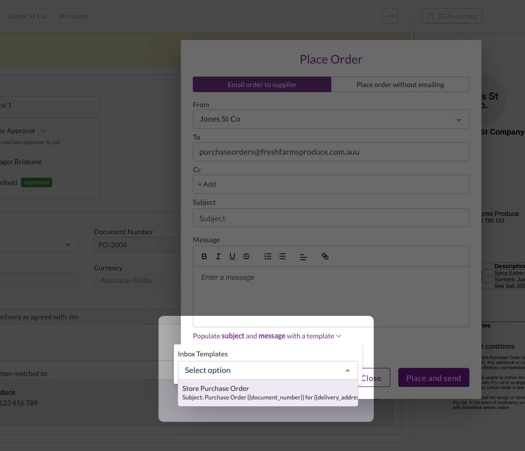 Placing an order | Zudello Knowledge Base